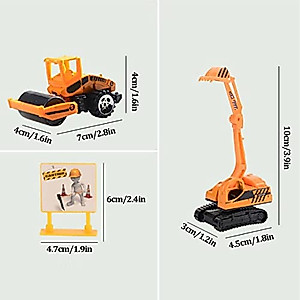 SPYMINNPOO RC Trucks Set, 4PCS Mini Alloy Construction Trucks Set 1: 64 Carrier Truck Engineering Trailer Car Toys for Over Age 3