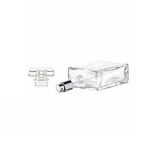 YORROR 2 Pack 100ml Clear Thick Glass Perfume Atomizer,Empty Refillable Perfume Spray Bottle for Men and Women,Portable Fragrance Fine Mist Spray Bottle Perfume Dispenser for Travel (Silver