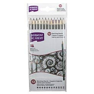 Derwent Academy Graphite Sketching Pencils, Wallet, 12 Count (2300412)