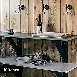 Leyden Oil Rubbed Bronze Towel Hooks, Antique Robe Hooks Brass Coat Double Clothes Hanger for Bathroom