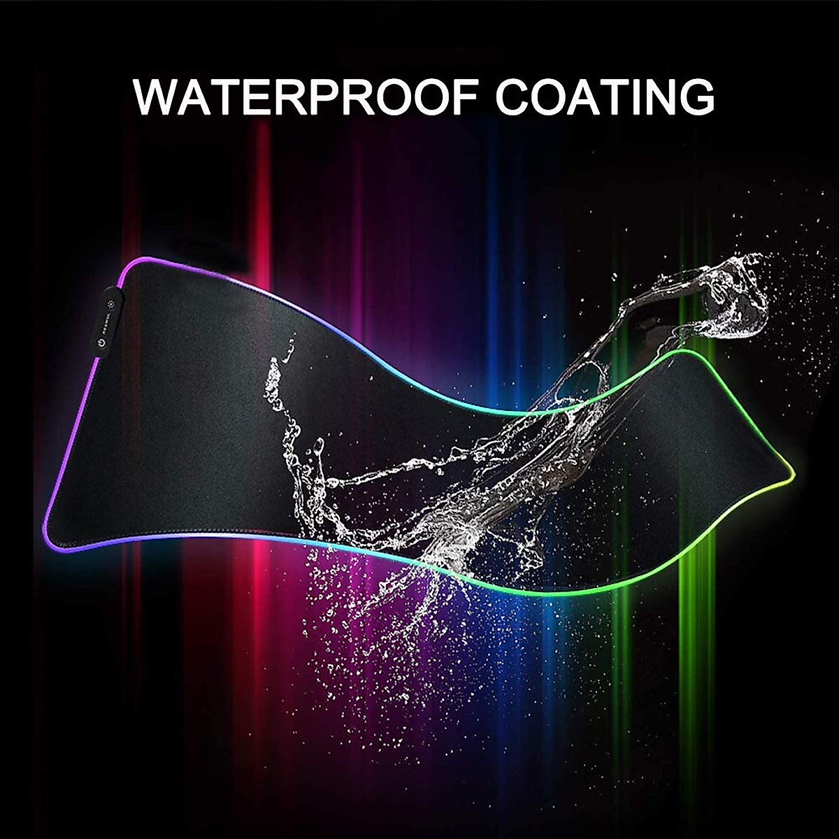 Personalized RGB LED Gaming Mouse Pad Make Your Own Customized Large Gaming Mousepad Custom Mouse Mat for Office Dorm Personalised Gifts Presents for Gaming Lovers, 31.5x11.8in