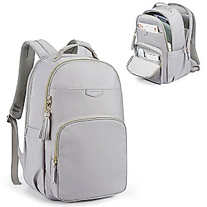 Missnine Laptop Backpack for School Travel Women 15.6 Inch Computer Back Pack with Charging Port Water Repellent Bookbag Lightweight