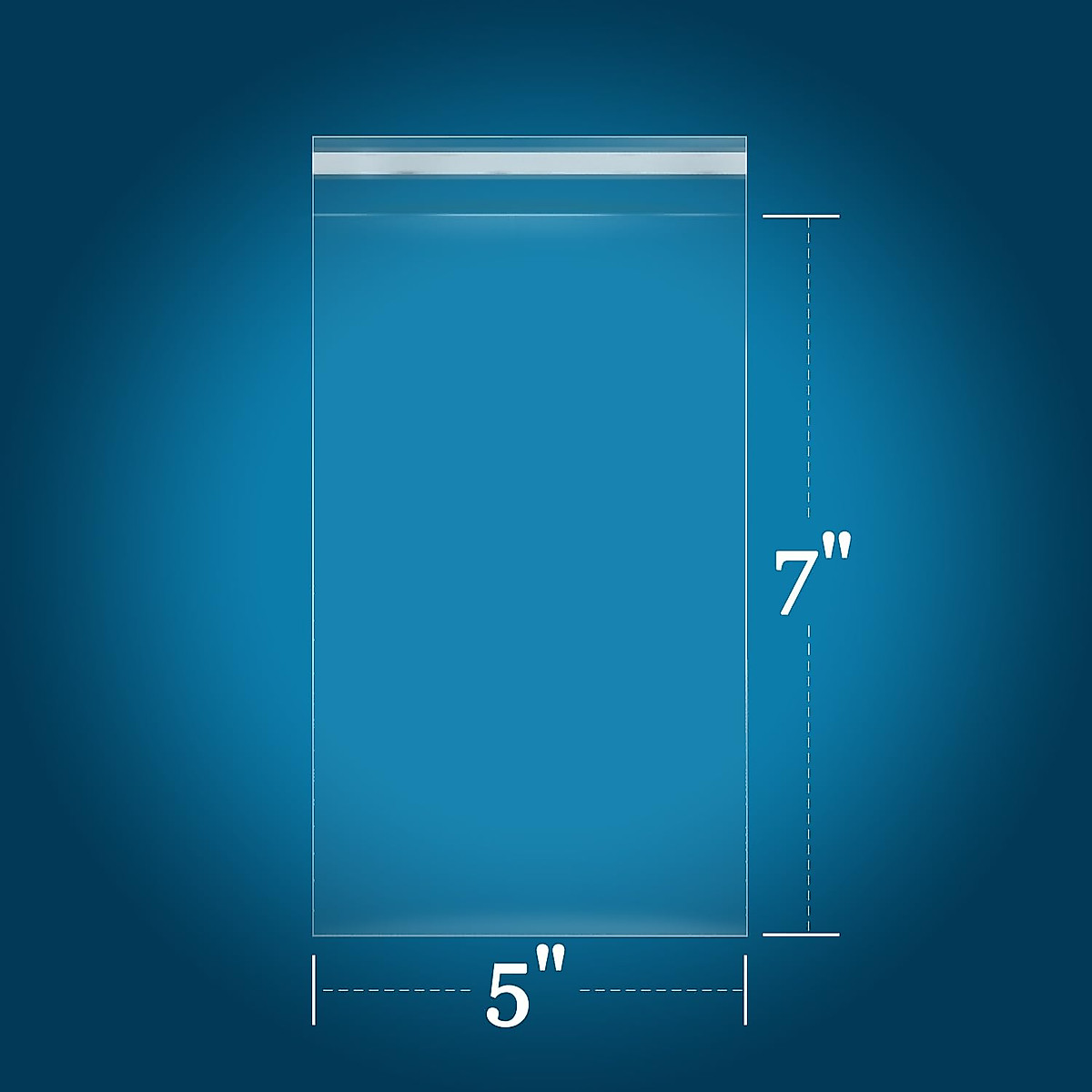 iMailer 500 Count - 5" x 7" Self Seal Clear Cello Cellophane Resealable Plastic Poly Bags for A2 A4 A6 Cards & Envelopes, Bakery, Cookies, Candies