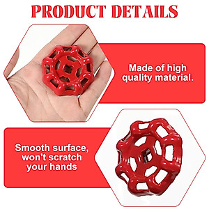 2 PCS Outdoor Faucet Handle, Faucet Valve Replacement Rustproof Water Spigot Handle Water Valve Handle 6x6mm Round Faucet Handle Replacement Red Hose Bib Handle for Outdoor Faucet Replacement Parts