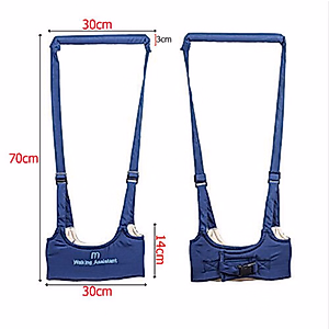 Baby Toddler Learn to Walk Walking Harness Aid Assistant Safety Rein Train Walking Protective Belt (Navy Blue)