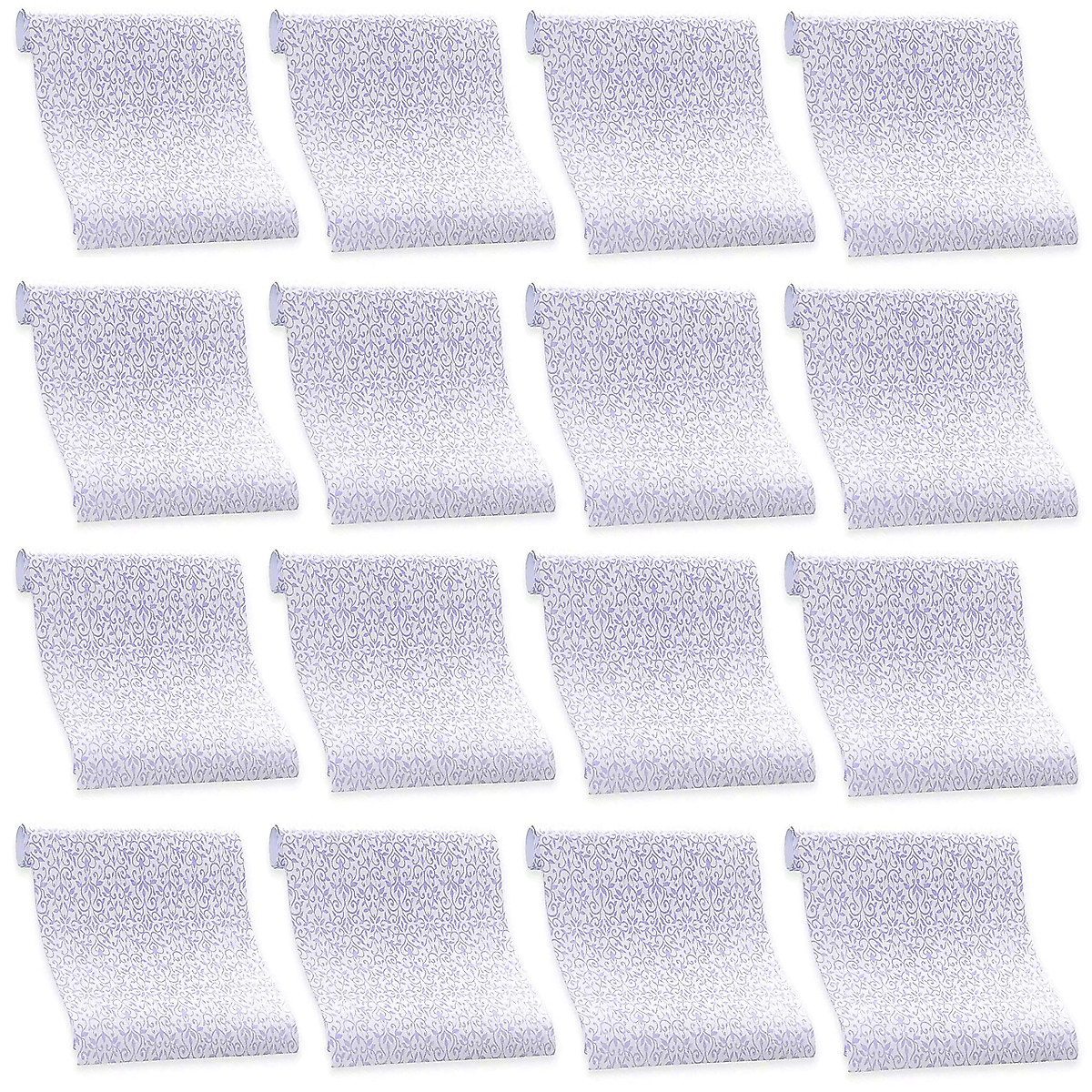 16 Sheets Drawer Liners Lavender Scented Paper Shelf Cover Decorations 18'' X 24'', Purple