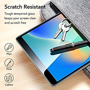 ESR for iPad 9th Generation Screen Protector, Tempered Glass Film with Easy Installation Frame for iPad 9/8/7 Gen (2021&2020&2019, 10.2 Inch), Scratch-Resistant, HD Clear, 2 Pack