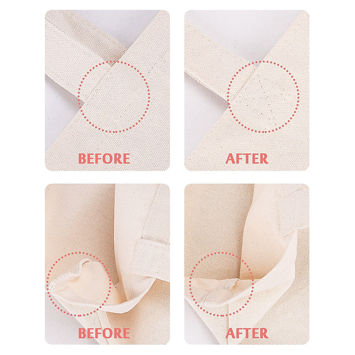 Lily queen Natural Canvas Tote Bags DIY for Crafting and Decorating Reusable Grocery Washable Bag Shopping Bag (Natural - 6 Pack)