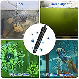 Aquarium Water Clean Clear Lamp Green Clean Machine w/Protect Shell Fits 20-200 Gallon Fish Tank Waterproof Light for Sump Pond Pump Filter 5W 254nm (Pump not Included, lamp is Inside The Shell)