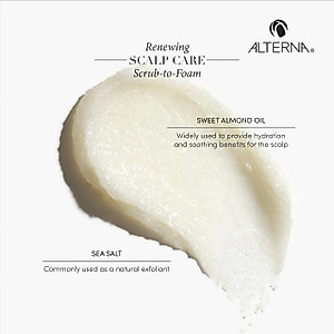 Alterna Alterna Renewing Scalp Care Scrub-to-Foam Vegan Scalp Scrub, Nourishing and Exfoliating Scalp and Hair Treatment, 6 Fl Oz, Hemptation, 6 fl. oz.