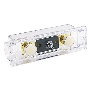 Baomain ANL Fuse Holder Kit for Car Vehicles Audio System, 60Amp ANL Fuses (1 x Holder, 1 x Fuses), RoHS, Clear, Gold