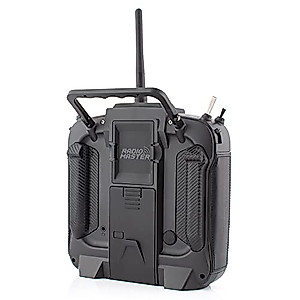 RadioMaster TX16S Mark II MAX Edition 2.4GHz 16 Channel EdgeTX OpenTX Radio Transmitter Leather Grips CNC Finished Components Mode 2 (Carbon Black, ELRS w/ AG01)