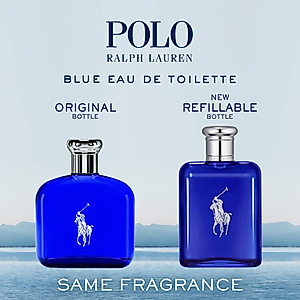 Ralph Lauren Fragrances Polo Blue - Eau de Toilette - Men's Cologne - Aquatic & Fresh - With Citrus, Sage, and Suede - Medium Intensity - 6.7 Fl Oz
