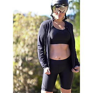 BALEAF Women's Cycling Shorts 4D Padded Bike Shorts Bicycle Biking Gear 7" Biker Shorts with Pockets UPF50+ Black S