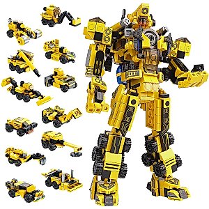 Sciencow Robot Building Toys for 6 7 8 9 10 11 12 13 14 Years Old Kids | 25-in-1 Construction Blocks Sets for Robot or Trucks, Christmas Birthday Gifts for Age 6-8 7-9 8-14 yrs Boys