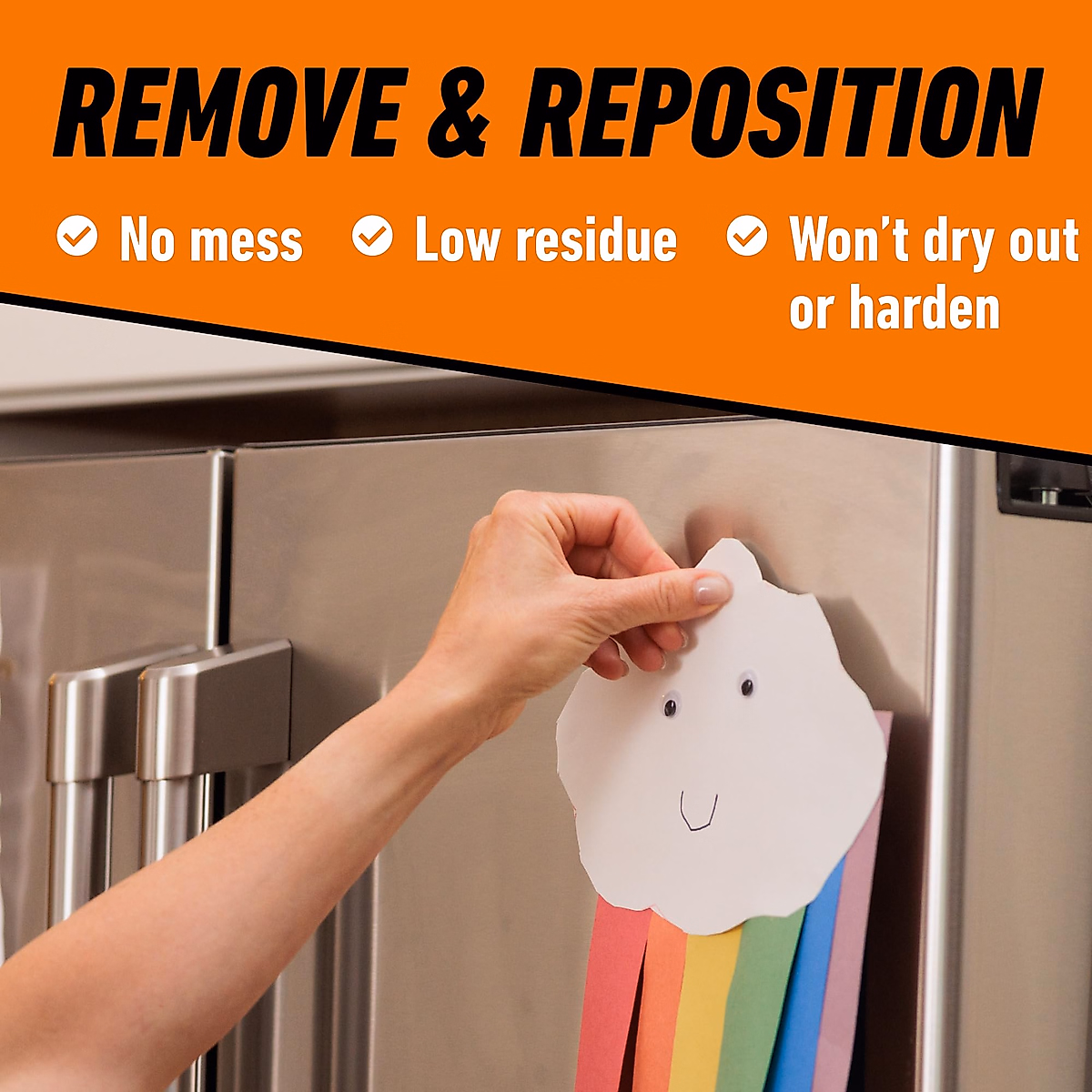 Gorilla Removable Mounting Putty, 84 Pre-cut Squares, Off White (Pack of 3)