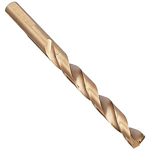 BOSCH CO2147 1-Piece 5/16 In. x 4-1/2 In. Cobalt Metal Drill Bit for Drilling Applications in Light-Gauge Metal, High-Carbon Steel, Aluminum and Ally Steel, Cast Iron, Stainless Steel, Titanium