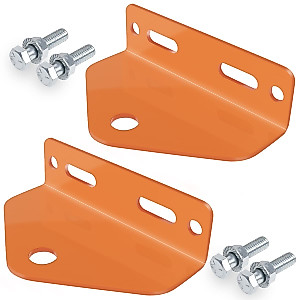 EilxMag Universal Heavy Duty Zero Turn Mower Trailer Hitch - 3/4'' Trailer Hitch Mount - 3/16 Inch Thick and Rugged Steel with 4 Nuts and Bolts (2PCS, Orange)