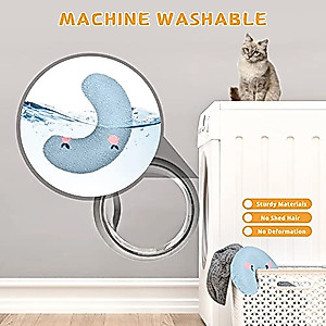 Pet Pillows for Cat Pet Toy, Soft Fluffy Cat Pillow, Catnip Toy Ball Pet Toy, Pet Calming Toy Joint Relief Sleeping Improve Pet Playing Toys Machine Washable-Blue
