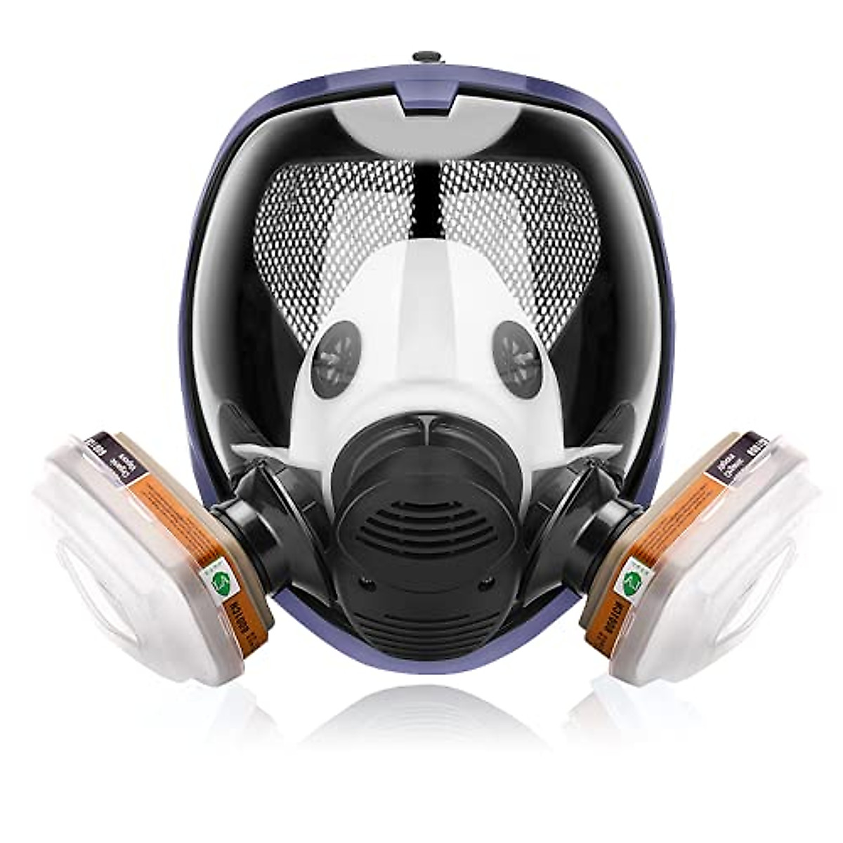 AUWOD 17in 1 Reusable Full Face Respirator Widely Used in Paint Sprayer, Chemical,Woodworking,Dust Protector