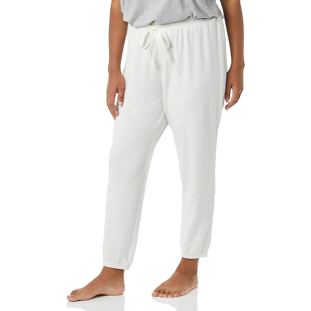 Amazon Essentials Women's Lightweight Lounge Terry Jogger Pajama Pant (Available in Plus Size), Pale Grey, Medium