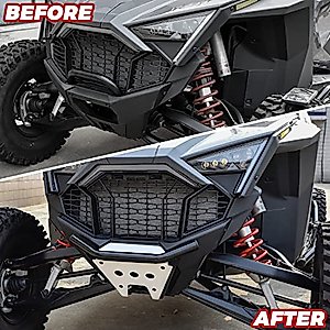SAUTVS Front Bumper for RZR Turbo R/ Pro R 22-23, Black Front Brush Guard Protector Low Profile Bumper Pre Runner Bumper for Polaris RZR Turbo R / Pro R 2022-2023 Accessories (Replace #2884354)