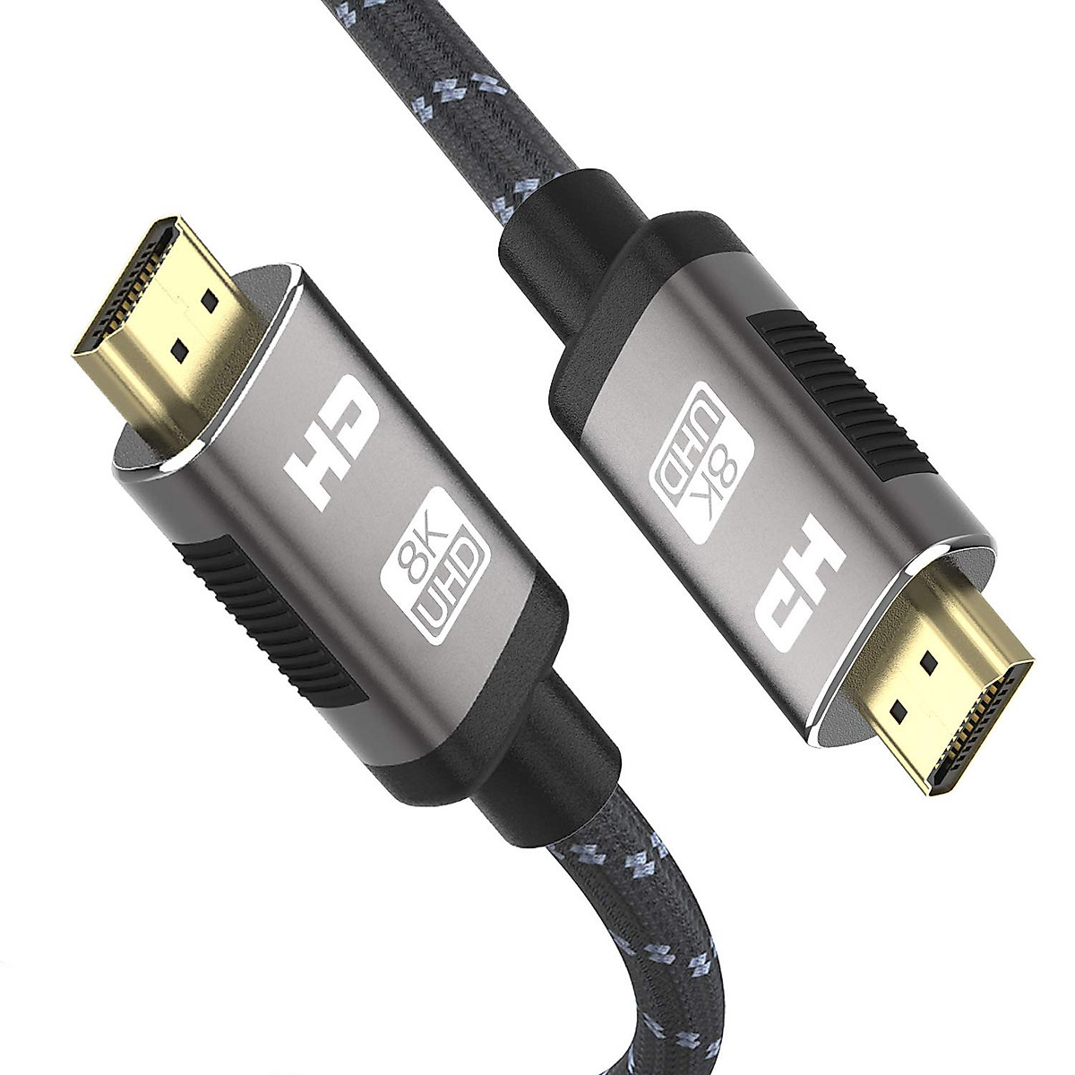 Bkzhcll 8K HDMI 2.1 Cable 10ft,Ultra HD High Speed 48Gpbs HDMI Cord,8K60 4K120 144Hz eARC HDR10 4:4:4 HDCP 2.2&2.3 DTS:X for PS4/PS5/Roku TV/Blu-ray/HDTV