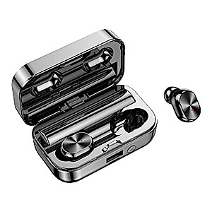 dazeni True Wireless Mini Bluetooth 5.2 Earbuds in Ear Light-Weight Headphones with Charging Case, Noise Cancelling Sport Earphones Built-in Mic IPX5 Waterproof Premium Sound Bass Headset