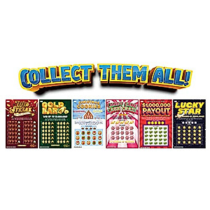 Laugh In The Box Prank Gag Fake Lottery Tickets 8 Tickets Total 4 of Each Winning Design Looks Like a Real Scratcher Joke lotto Ticket Win $5,000 or $25,000 Funny Money