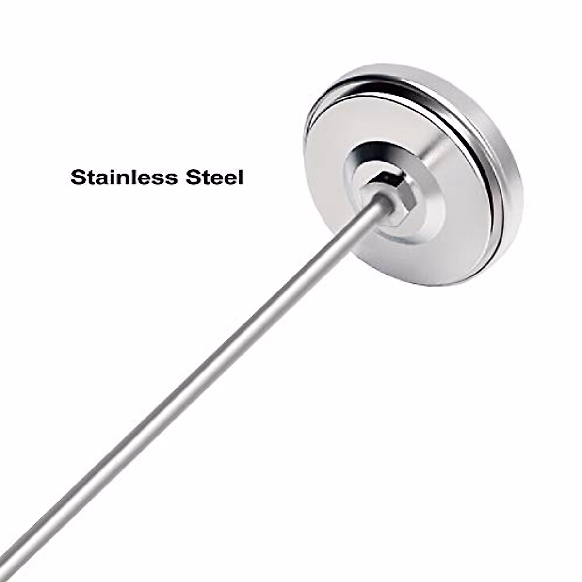 Rukars Compost Thermometer, 20 Inch Stem Backyard Compost Thermometer - 2 Inch Diameter Waterproof Anti-Fog Soil Testing Thermometer with Composting Temperature Guide Zone, 40 to 180 Degrees F