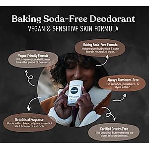 HUMBLE BRANDS Aluminum-Free Deodorant, Vegan and Cruelty- free, Formulated for Sensitive Skin, Moroccan Rose, 2.5 Ounce (Pack of 1)