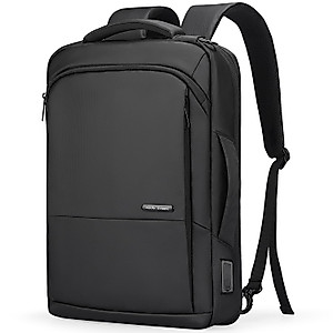 MARK RYDEN Slim Backpack for Men, 15.6 Inch Laptop Backpack, 3 in 1 Waterproof High Tech Backpack with Removable Buckle and USB Charging Port, Business Backpack Ideal for Working, Commuting, Daily