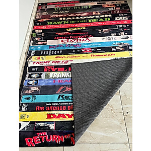 Generic Nostalgic Retro Style Rug, Runner Rug, VHS Case Themed, Horror Rug, Home Theater TV Room,Long Rug,Entry Rug,Hallway Runner Rug D1242.1 80x200Cm//31x78 inch