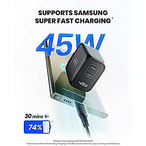 45W USB C Super Fast Charger, INIU I622 PD PPS Foldable Dual USB C Wall Charger Supports Super Fast Charging for Samsung S23 Ultra/S23/S22/S21/S20/Note, MacBook Air, Steam Deck, iPhone 14, iPad