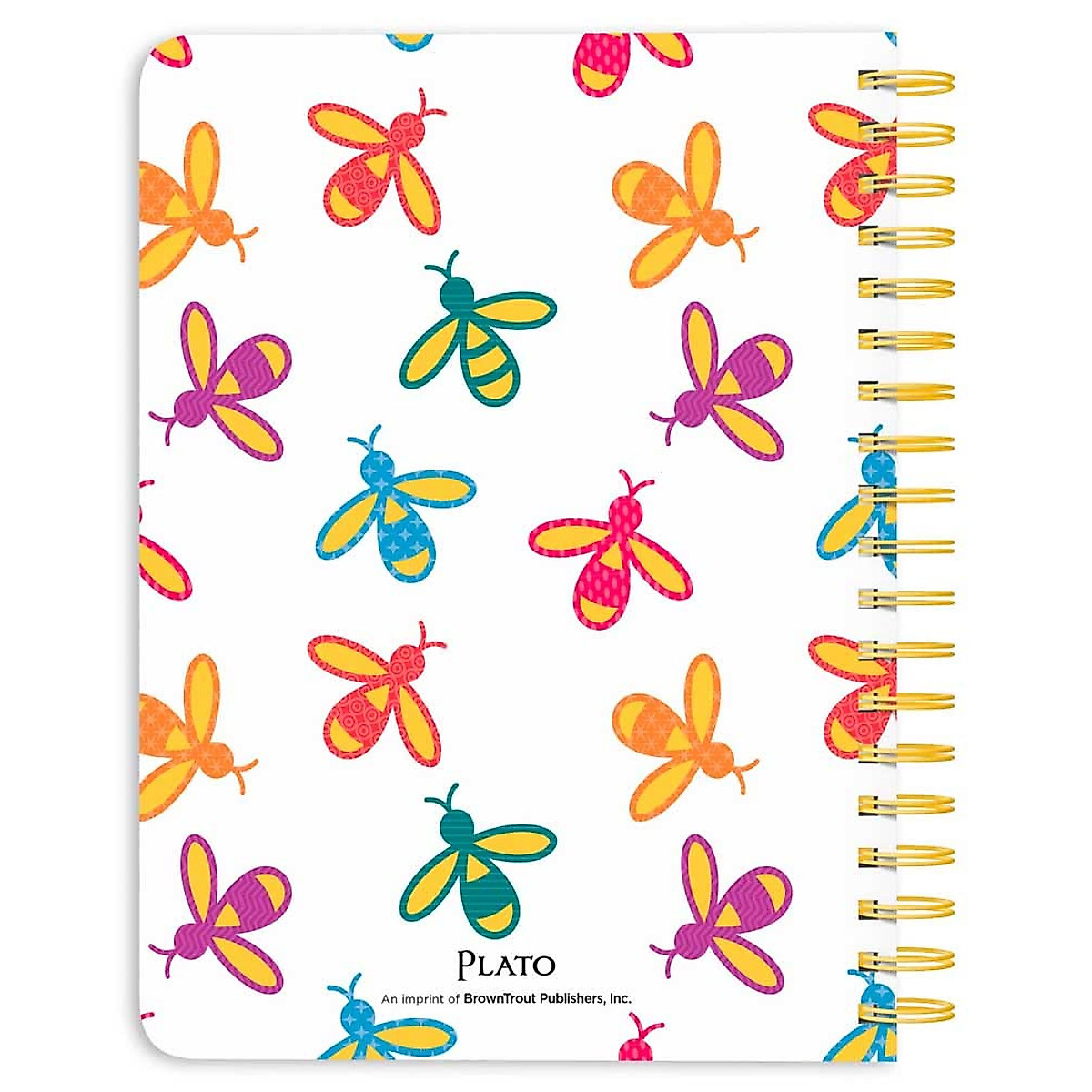 Busy Bees | 2024 6 x 7.75 Inch 18 Months Weekly Desk Planner | Foil Stamped Cover | July 2023 - December 2024 | Plato | Planning Stationery