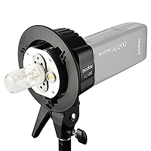Godox AD-B2 Dual Power Twin Head Bowens Mount to Install 2 Godox AD200 or AD200 Pro Pocket Flash or Flashpoint eVOLV 200 TTL Modular Strobe Light Together to Achieve 400W Power Output