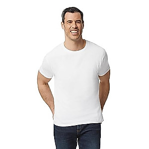 Gildan Adult Softstyle Cotton T-Shirt, Style G64000, Multipack, White (2-Pack), Large