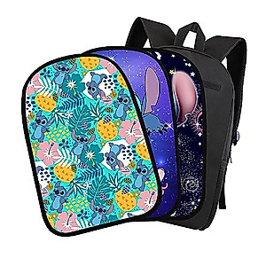 Cute Catoon Backpack 3 PCS Replaceable Pattern Backpacks Casual Travel Daypack Lightweight Laptop Bag