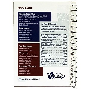 Top Flight Wired Chub Wirebound Notebook, 180 Sheets, College Rule, 5.5 x 4 Inches, 1 Notebook, Cover May Vary (43001)
