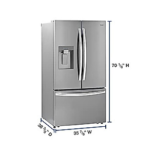Winia 31 cu.ft French Door Refrigerator with Ice & Water Dispenser, Energy Star, Stainless Steel (WZBHD31ATE)