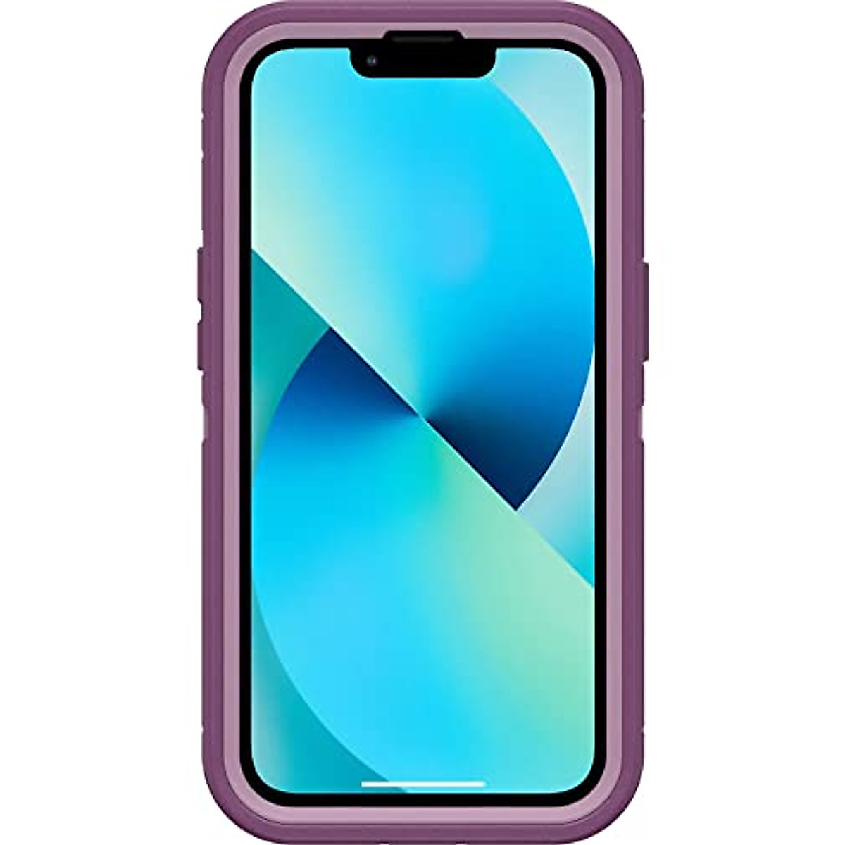 OtterBox Defender Series Rugged Case for iPhone 13 (NOT Mini/Pro/Pro Max) Case Only - Non-Retail Packaging - Happy Purple - with Microbial Defense