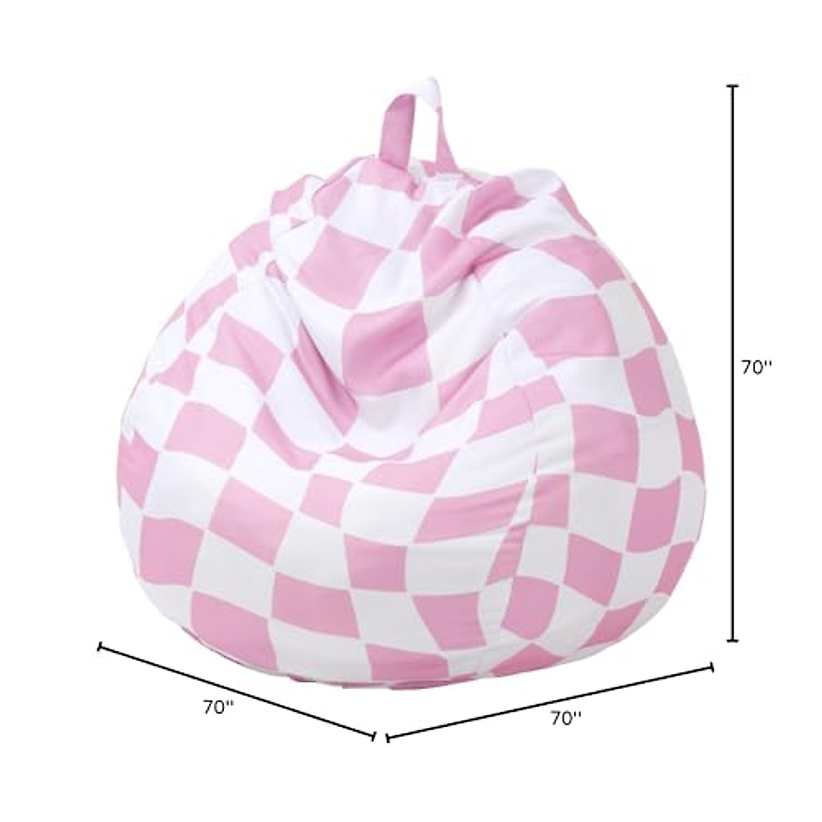 VitalCozy Bean Bag Chair for Teens (No Filler) Stuffed Animal Storage Bean Bag Chair Cover Polyester Stuffable Bean Bag Chair Cover for Kids Plush Toys Clothes Home Supplies, Pink