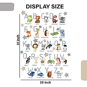 ABC Wall Stickers, Alphabet Wall Decals, Animal Alphabet Wall Decals, Classroom Wall Decals, ABC Wall Decals, Wall Stickers for Kids ABC Letters, ABC Decal for Kids Room