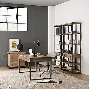 Hooker Furniture Writing Desk in Medium Wood and Gray
