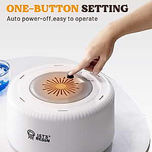 LET'S RESIN Curing Machine for Resin, 3 Hours Auto Curing Resin Dryer One-Button Setting with Large Tray, No Deformation Quick Curing Resin Supplies for DIY Epoxy Resin, Resin Molds, 3D Silicone Molds