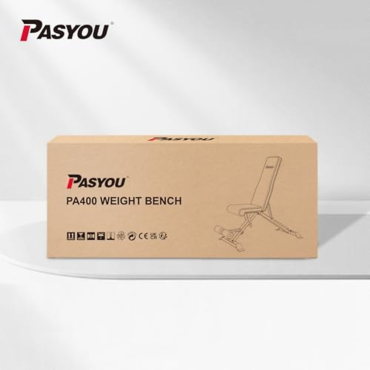 PASYOU Adjustable Weight Bench Press (9x4x3 Positions), Foldable Workout Bench, 700 Pounds Load Flat Incline Decline Strength Training Benches, Sit Up Exercise Equipment