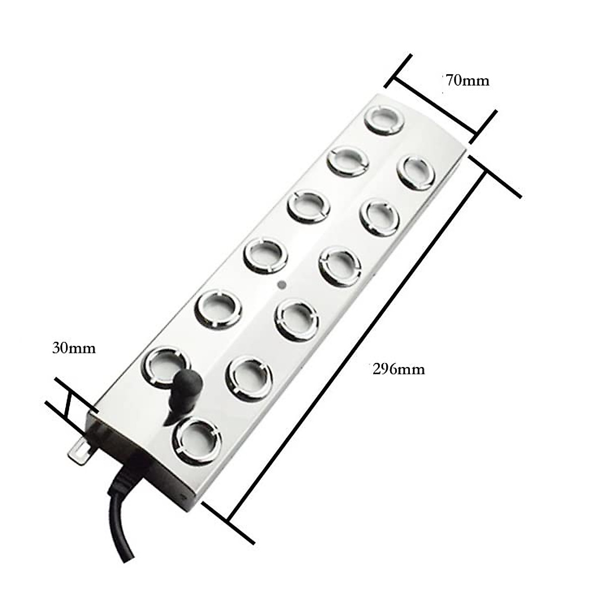 NP Mist Maker 12 Head Fogger Stainless Steel Pond Mister with Waterproof Power Supply & 5M/16.4ft Long Cable Ultrasonic Humidifier for Water Fountain Spray Machine