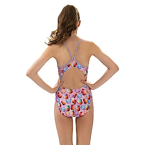 Dolfin Uglies Womens V2 Back One Piece Swimsuit, Kaboom, 34