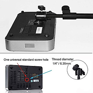 Desktop Mini Projector Stand, Angle Adjustable Mini Projector Stand 1/4in Mounting Screw, Length 8-12in，Load 4.4 lbs/1.5kg 360° Rotatable Projector CCTV DVR