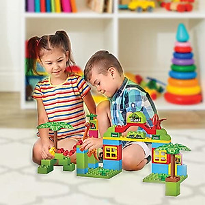 ToyVelt Dinosaur Blocks Toy 72 Piece Jurassic Era, Children's Dinosaur Blocks, Dinosaur Blocks for Kids 3-5, Dino Building Blocks, Dinosaur Building Blocks, for Boys&Girls 3-12 Years Old